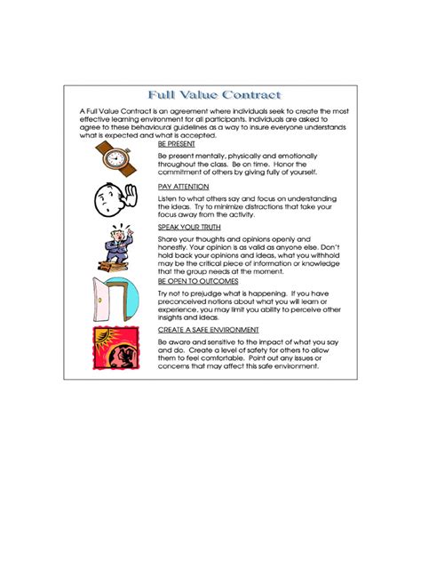 Full Value Contract Pdf