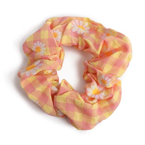 Gingham And Daisy Print Scrunchie Super Random Stuff