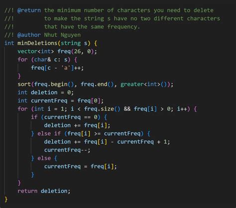 Nhut Nguyen Phd On Linkedin C Solution To Leetcode 1647 Minimum