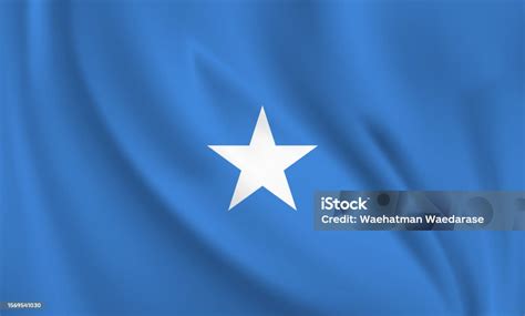 바람에 날리는 소말리아의 국기를 흔들고 있습니다 전체 페이지 비행 깃발 소말리아 국기에 대한 스톡 벡터 아트 및 기타 이미지 소말리아 국기 0명 3차원 형태 Istock