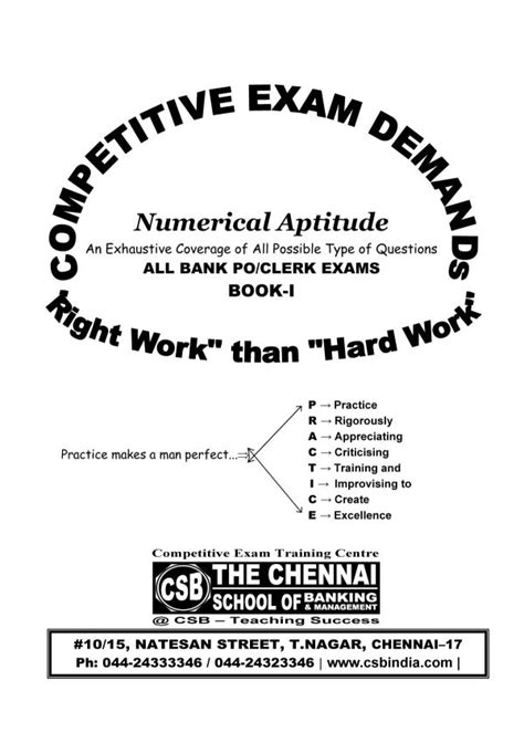Numerical Aptitude CHENNAI SCHOOL OF BANKING