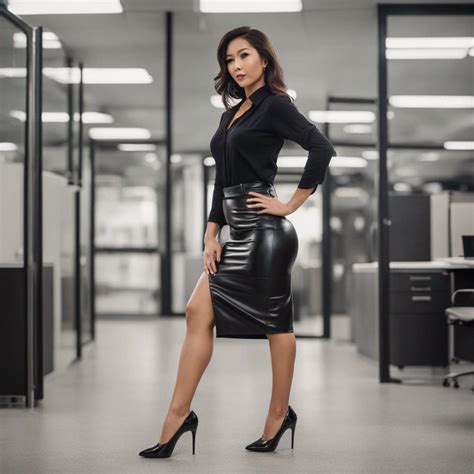 Ultra 4k Hd Sexy Asian Milf In A Latex Pencil Skir By Justjack92 On