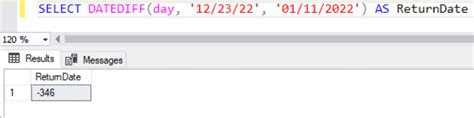 Sql Server Datediff Function