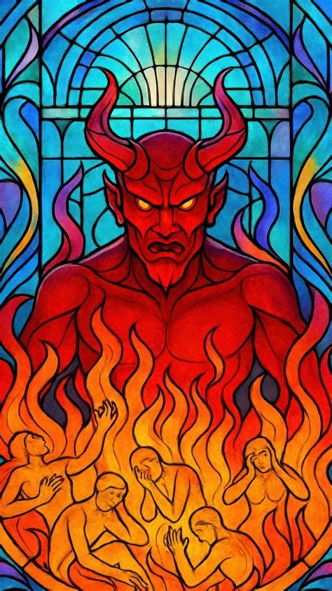 Vivid Demonic Stained Glass Art Free Photo Illustration Rawpixel