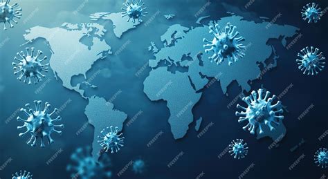 Global Map Showing The Spread Of An Infectious Disease Premium Ai Generated Image
