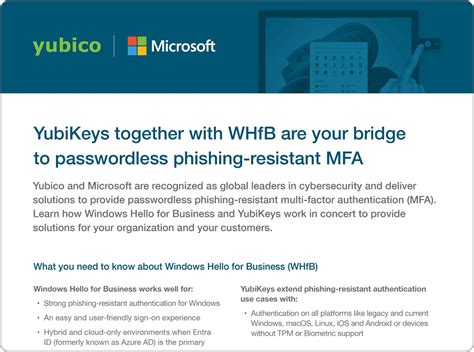 Go Passwordless With Windows Hello For Business And Yubikeys Yubico