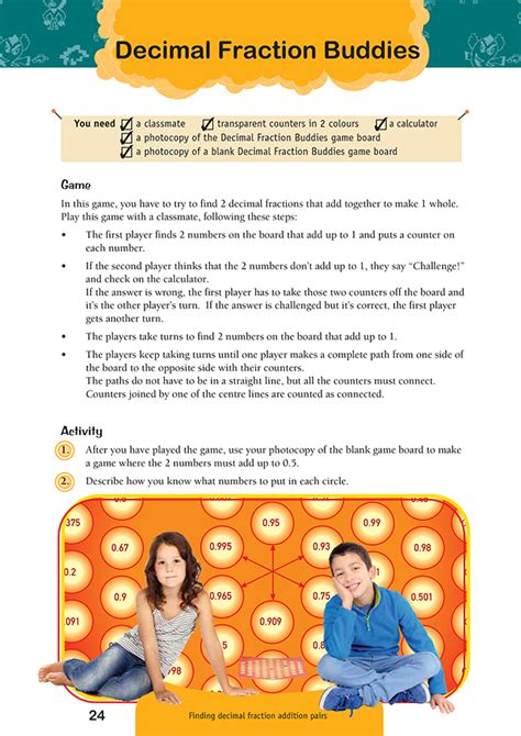 Decimal Fraction Buddies Nz Maths