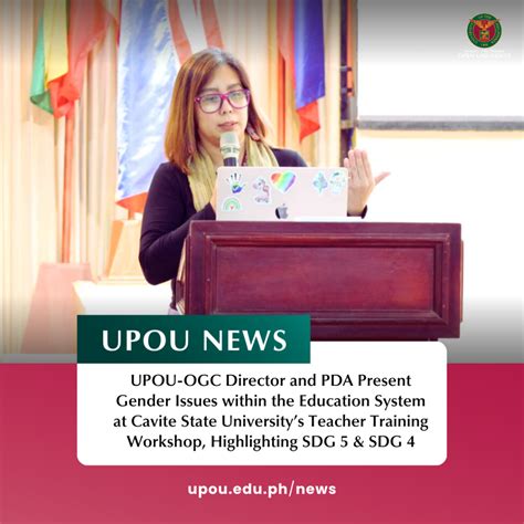 Upou Ogc Director And Pda Present Gender Issues Within The Education