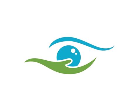 아이 케어 벡터 로고 디자인 프리미엄 벡터