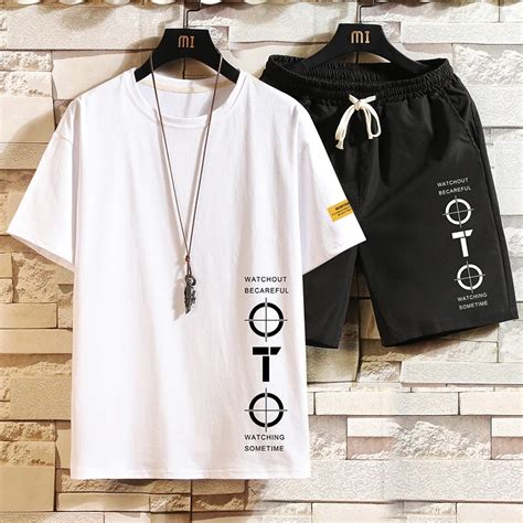 남성용 패션 운동복 러닝 세트 스포츠 조거 훈련 체육관 피트니스 남성 세트 티셔츠 반바지 2022 Aliexpress