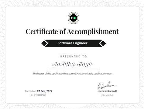 Anshika Singh On Linkedin Hackerrank Softwareengineer Continuouslearning