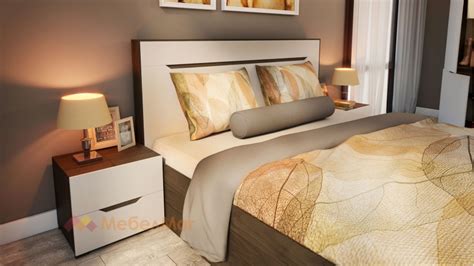 Спален комплект Санта Мария орех адмирал със сатен 160 200 ️ ТОП Цена — МебелМаг