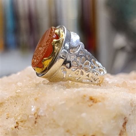 خرید و قیمت انگشترعقیق یمانی یارقیه از غرفه نقره سازی دریای نور