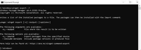 Comando Export Microsoft Learn