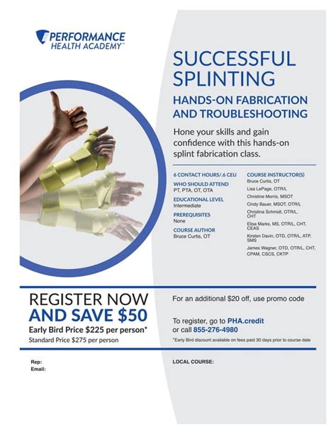 Ceu Successful Splinting Course 9 22 18 Manchester Nh Pdf