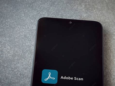 Launch Screen Of Adobe Scan App With Black Background And Logo Displayed Photo And Picture For