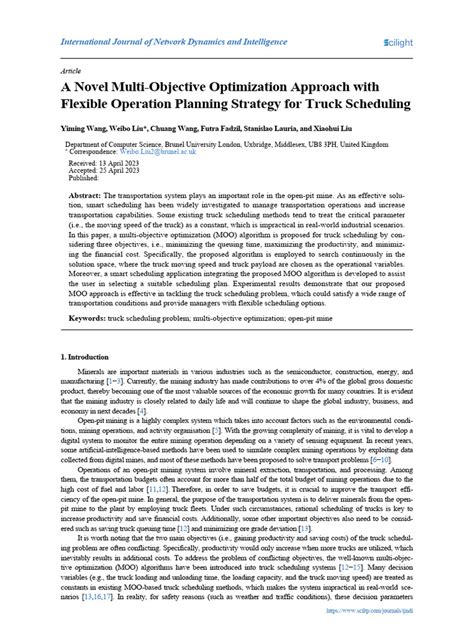 A Novel Multi Objective Optimization Approach With Pdf Mathematical