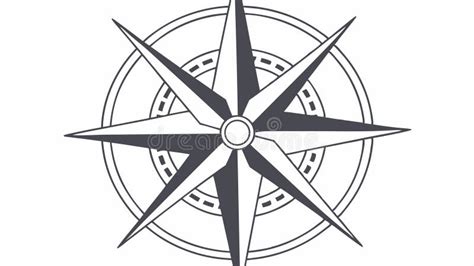 Simple Compass Rose Indicating North Vector Design Generative Ai Stock Vector Illustration Of