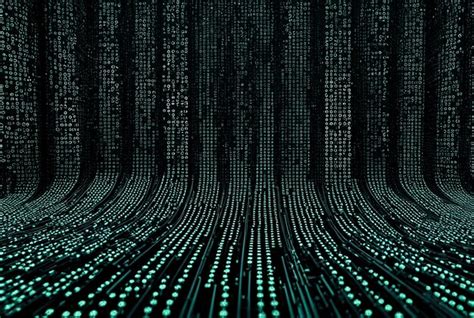 Wallpaper Of Abstract Futuristic Cyberspace With Binary Code Digital Matrix Background Digital