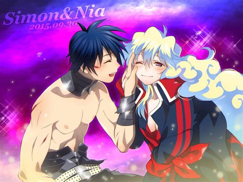 Nia Teppelin And Simon Tengen Toppa Gurren Lagann Drawn By