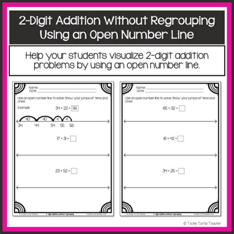 2 digit addition without regrouping using an open number line classful
