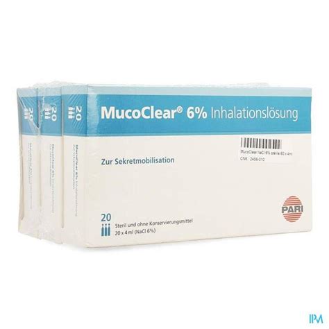 Mucoclear 6 Nacl Amp 60x4ml Online Apotheek In België Pharmazone