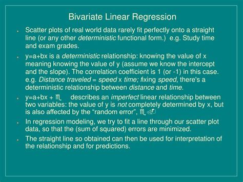 Ppt Bivariate Linear Regression Powerpoint Presentation Free
