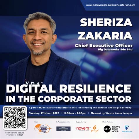 Keynote Speaker In The Mgbf Exclusive Roundtable Series Digital Resilience In The Corporate Sector