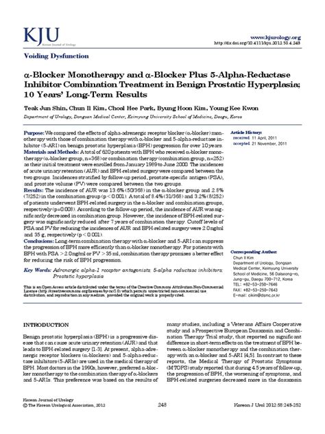 Alfa Blocker Vs Alfa Blocker 5 Alfa Reductase Pdf Prostate Specific Antigen Prostate Cancer