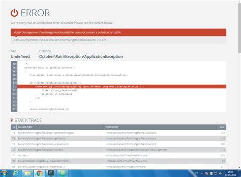 Laravel Octobercms Fileupload Completely Destroys My Backend Stack