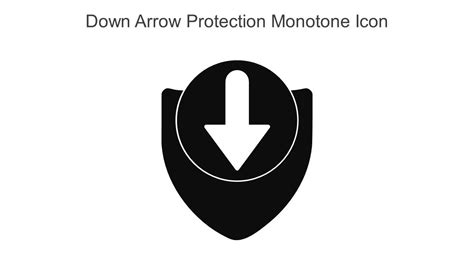 Down Arrow Protection Monotone Icon In Powerpoint Pptx Png And Editable Eps Format Ppt Template
