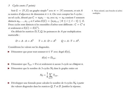 Soit G V E Un Graphe Simple 4 Avec N ∣v∣ Sommets