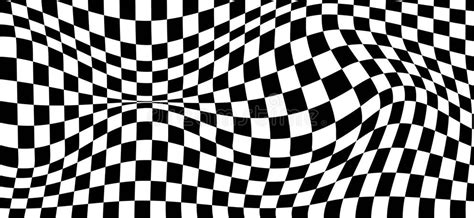 Wavy Checkerboard Background Visual Illusion Distortion Chess Board