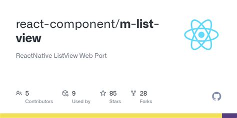 GitHub React Component M List View ReactNative ListView Web Port