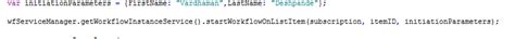JSOM Start Workflow Pass Parameters Use In Sharepoint Designer