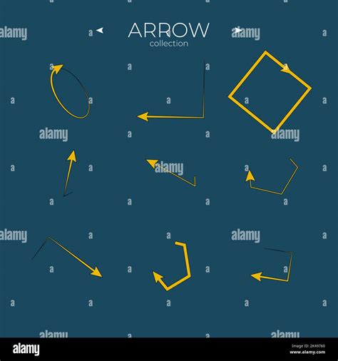 Set Of Colour Arrows Arrows Vector Collection Direction Arrows