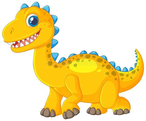 Bright Yellow Dinosaur Stock Illustration Illustration Of Character