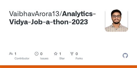 Github Vaibhavarora13 Analytics Vidya Job A Thon 2023