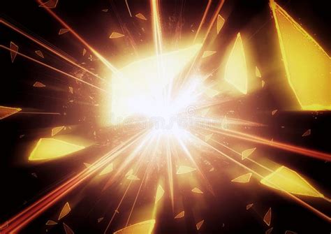 3d Illustration Of Colorful Light Exploding Stock Illustration