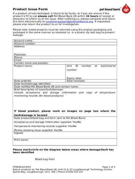 Product Issue Doc Template Pdffiller