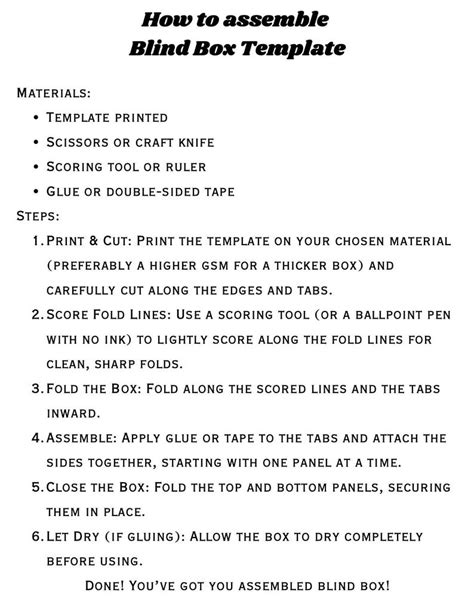 Valentines Day Red Blind Box Template Etsy