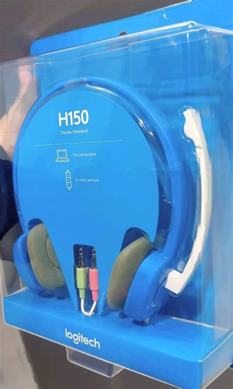Logitech H Stereo Headset Sky Blue Audio Headphones Headsets On Carousell