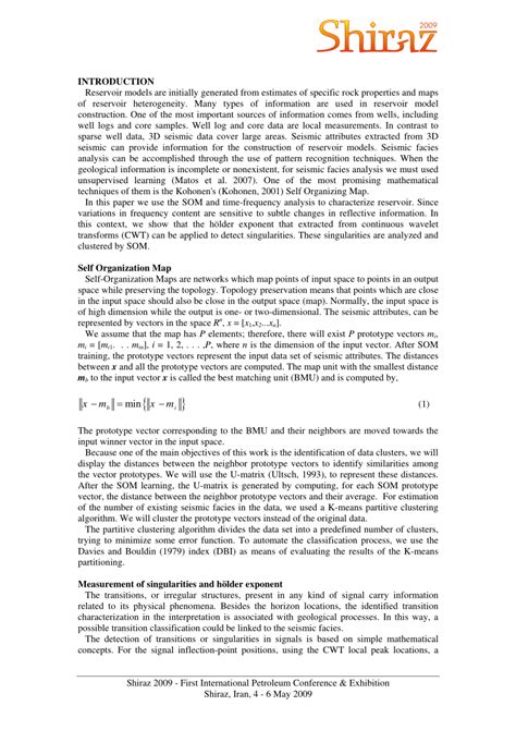 Pdf Unsupervised Seismic Facies Analysis Using Singularity And Self