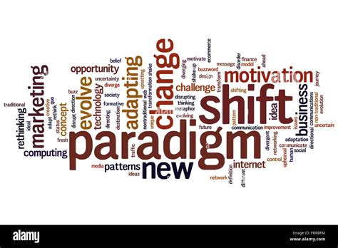 Paradigm Shift Concept Word Cloud Background Stock Photo Alamy