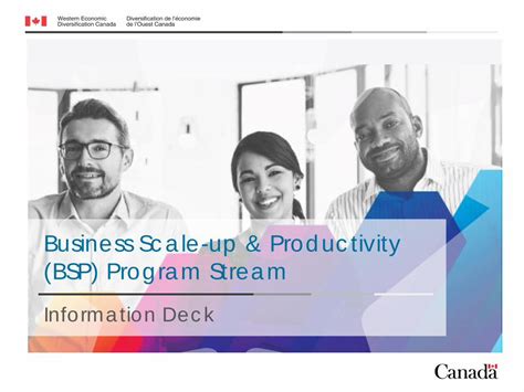 PDF Business Scale Up Productivity BSP Program Stream Elements Of A Strong Project Cont