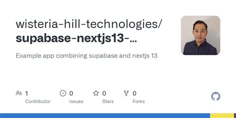 GitHub Wisteria Hill Technologies Supabase Nextjs13 Example App