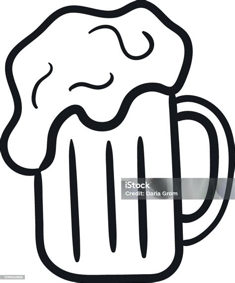 낙서 스타일 손으로 그리는 옥토버 페스트 맥주의 흰색 배경에 고립 된 맥주 유리 거품이 있는 맥주 벡터 Eps10 Ale에 대한 스톡 벡터 아트 및 기타 이미지 Istock