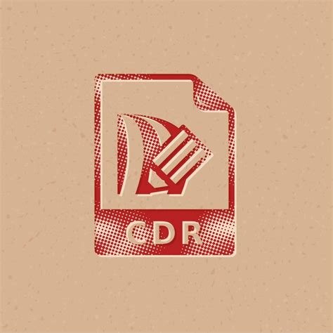 Premium Vector Drawing File Format Halftone Style Icon With Grunge Background Vector Illustration