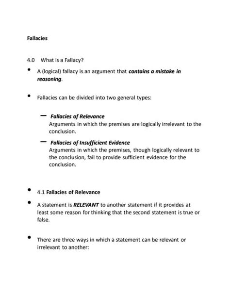 Fallacies Notes Docx Elections Politics