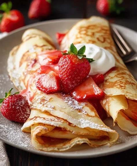 Delicious Strawberry Crepes Easy And Sweet Treat